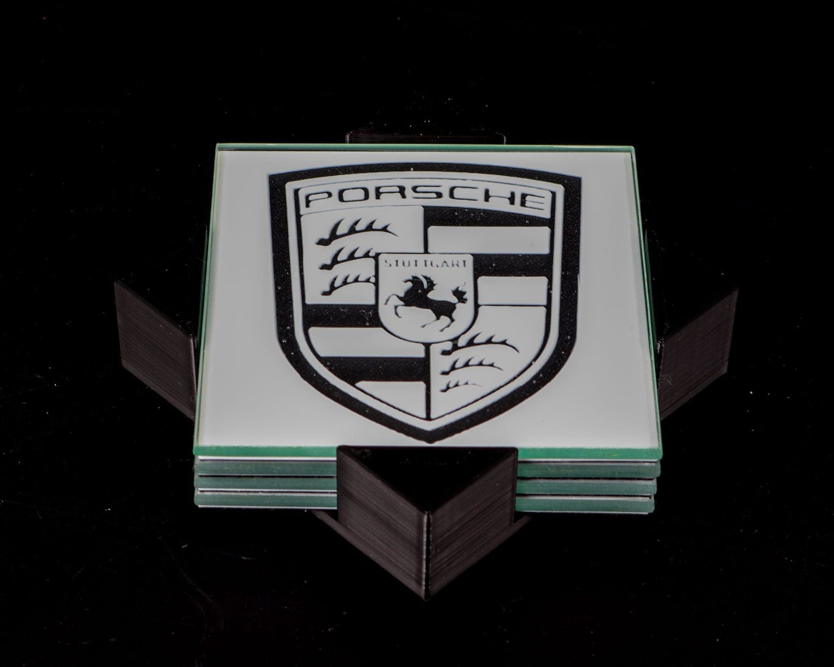 Porsche Coaster Set for Drinks with Holder, Barware, Set of 4 or 6 ...