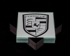 Porsche Coaster Set for Drinks with Holder, Barware, Set of 4 or 6 ...