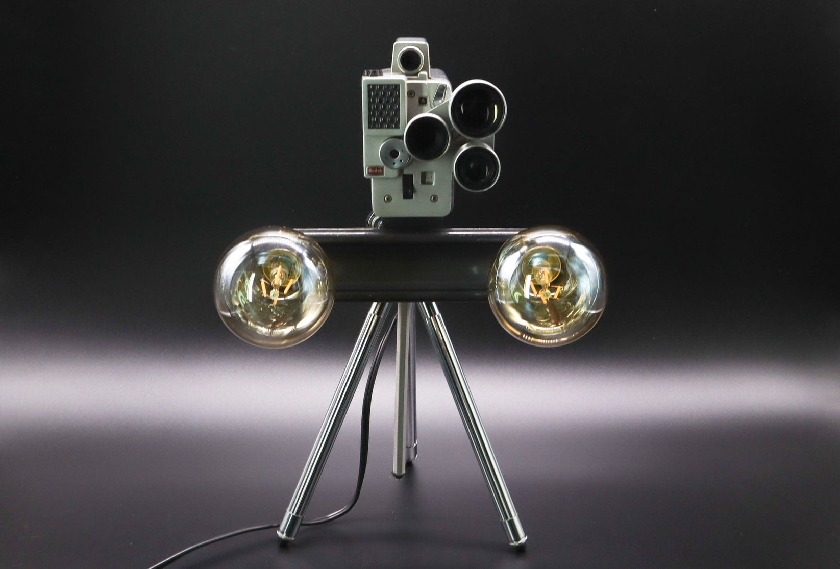 Movie Camera Lamp - 1960's 8mm Kodak Cine Camera & Bell & Howell Light ...