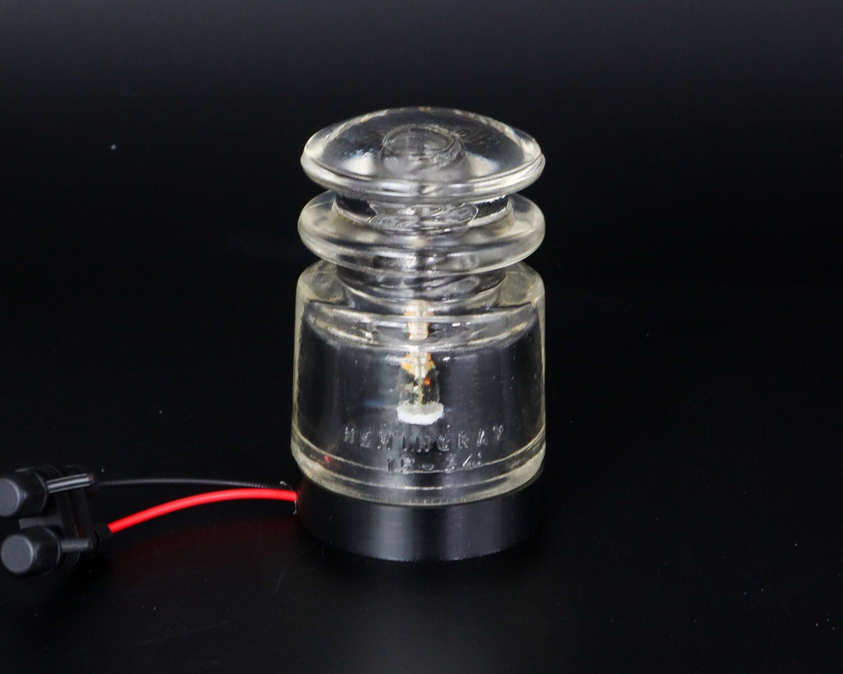 Set of 4 Hemingray-TS Glass Insulator Low Voltage LED Landscape Lights ...