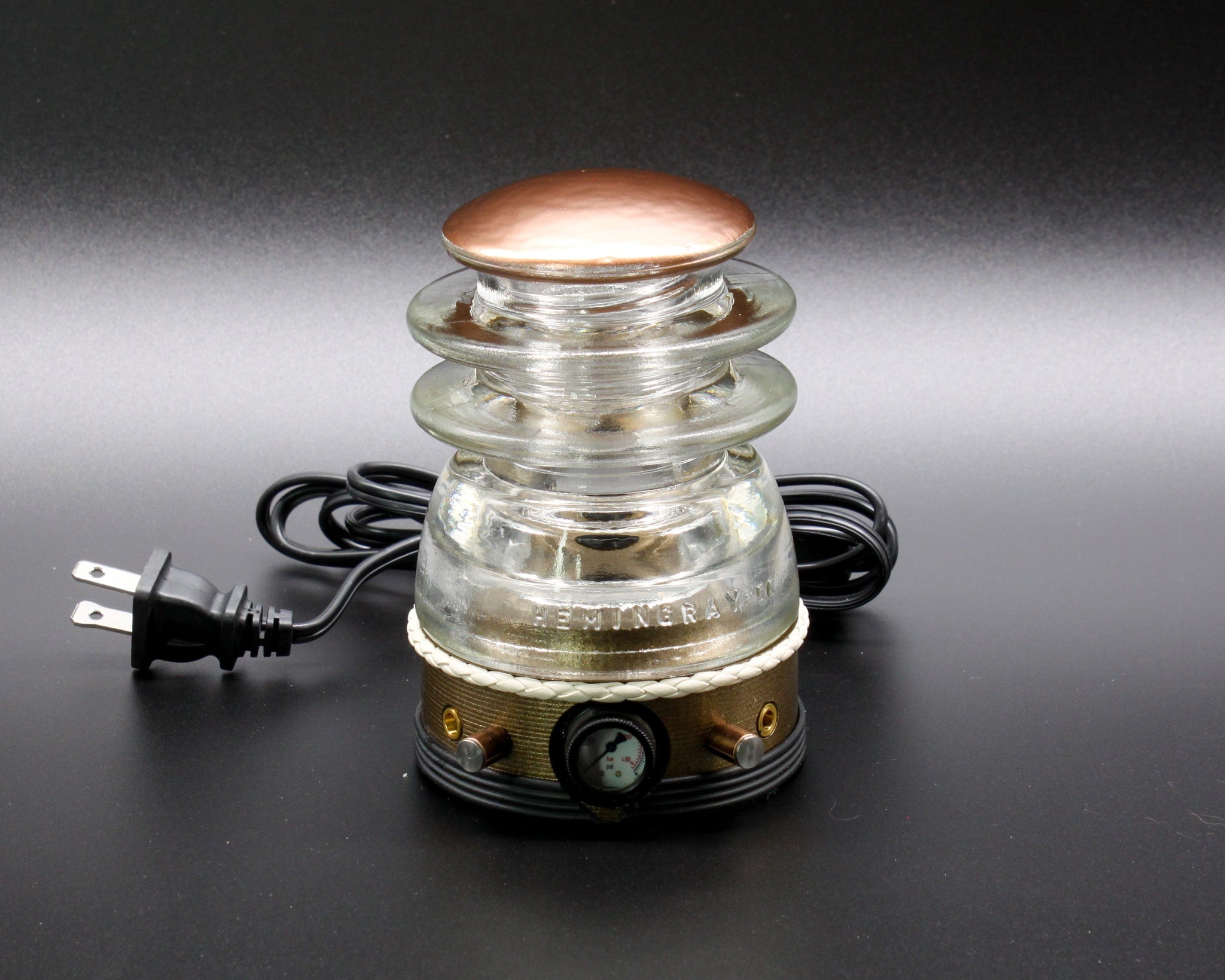 Steampunk Hemingray-56 "Dalek" Insulator Lamp – LightAndTimeArt