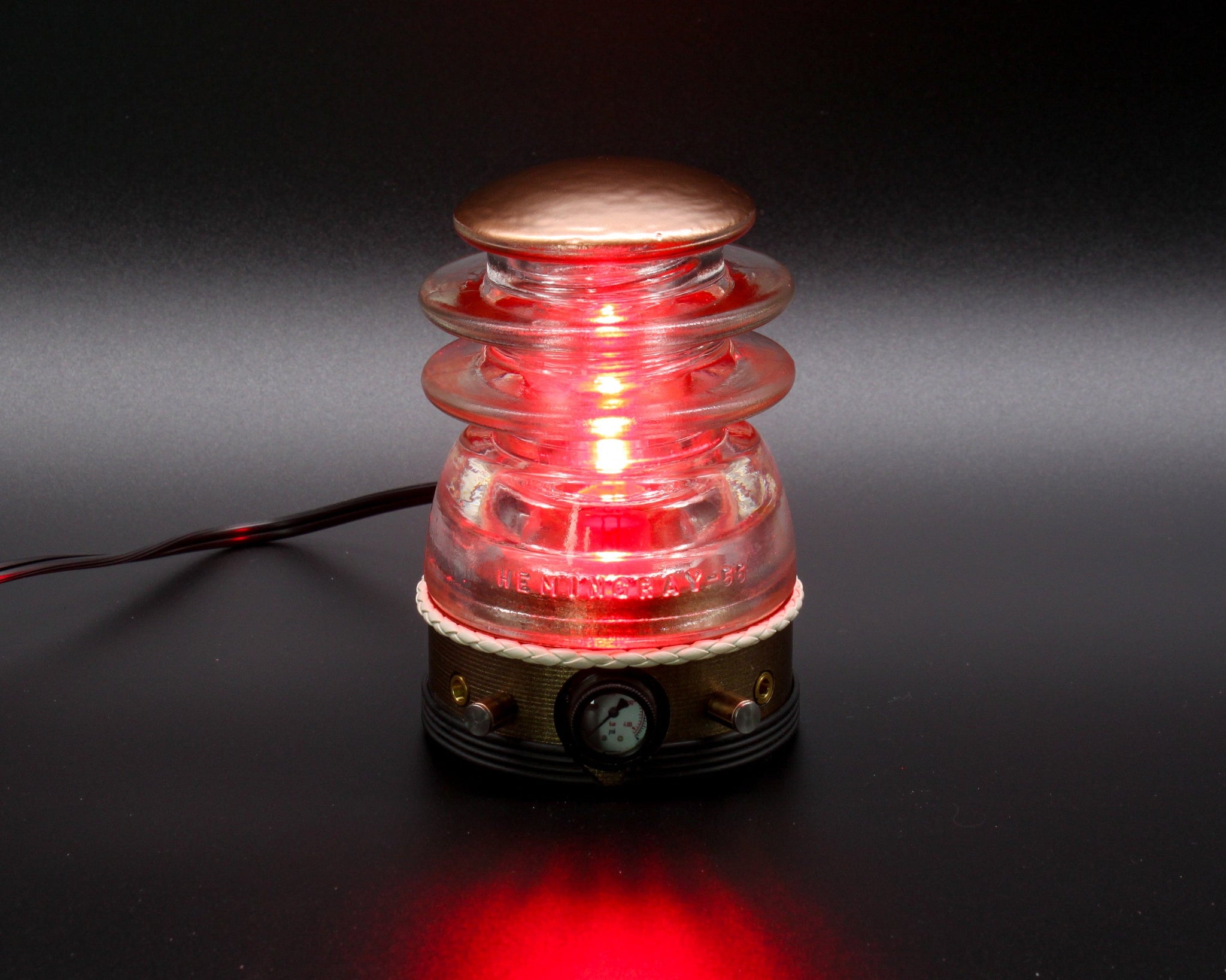 Steampunk Hemingray-56 "Dalek" Insulator Lamp – LightAndTimeArt